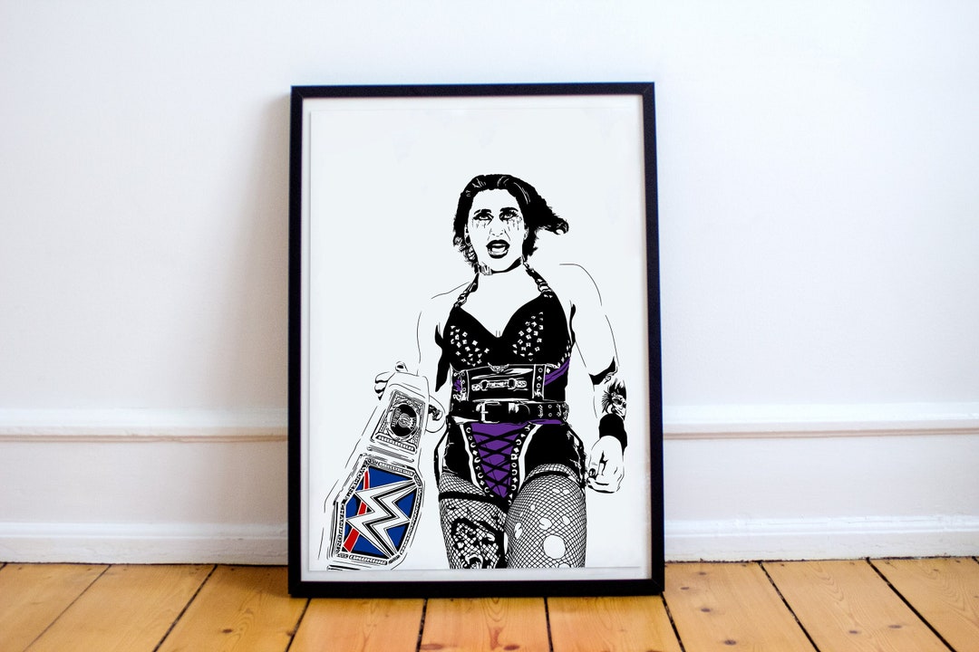 Rhea Ripley Art Print - Original Illustration of the Australian ...