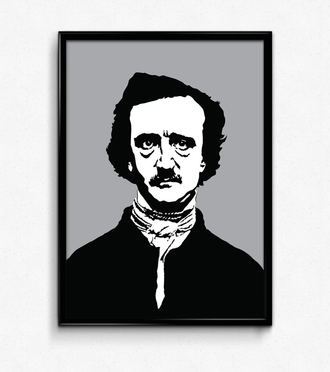 Edgar Allan Poe Art Print Illustration of the American - Etsy