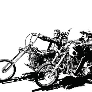 Easy Rider Art Print - Original Illustration of the Pop Culture Classic ...