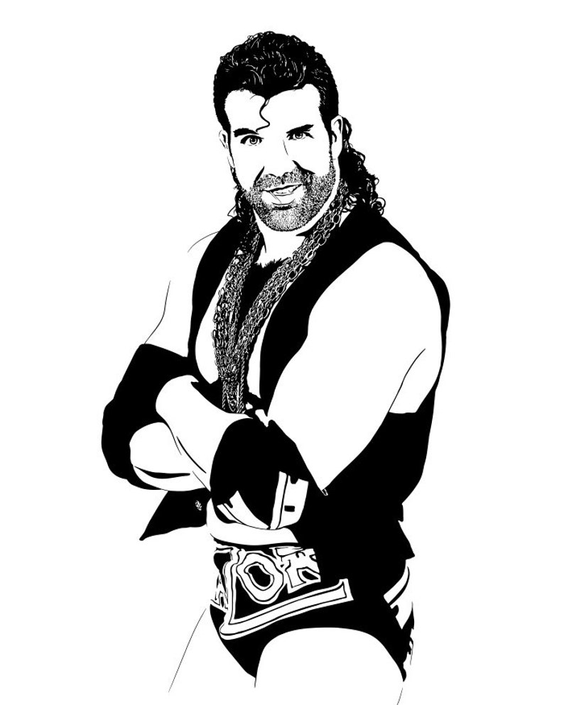 Razor Ramon Art Print Original Poster of the Wrestler Scott - Etsy