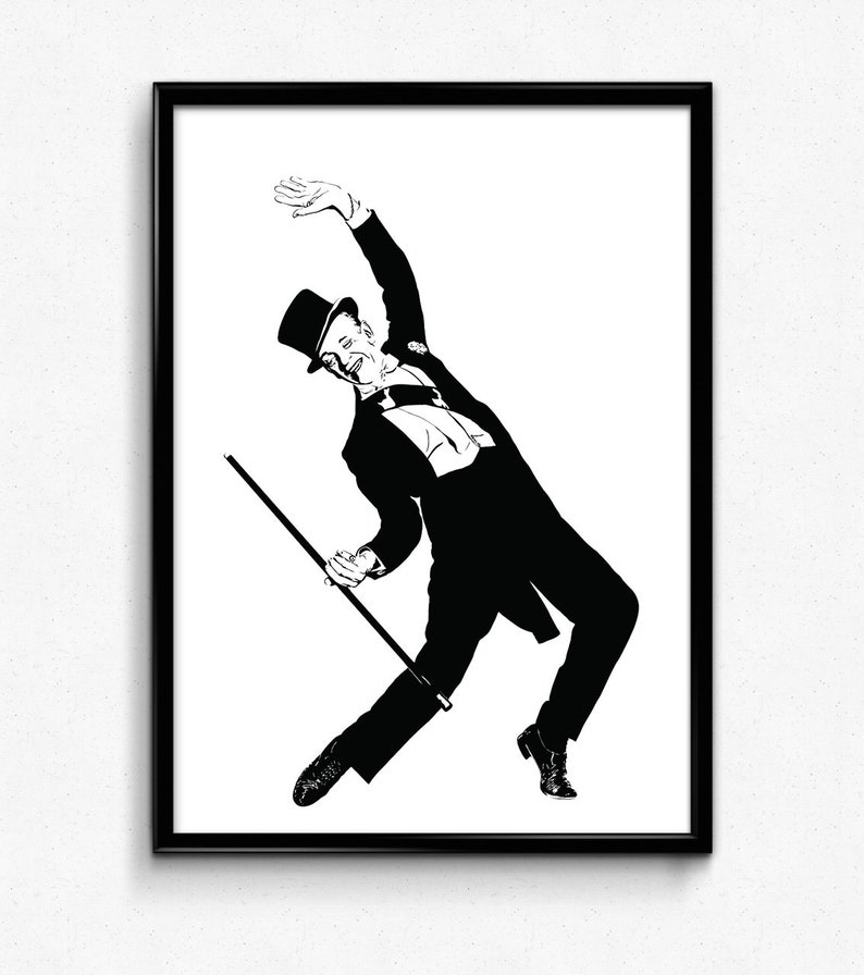 Fred Astaire Art Print - Original Illustration of the Old Hollywood ...