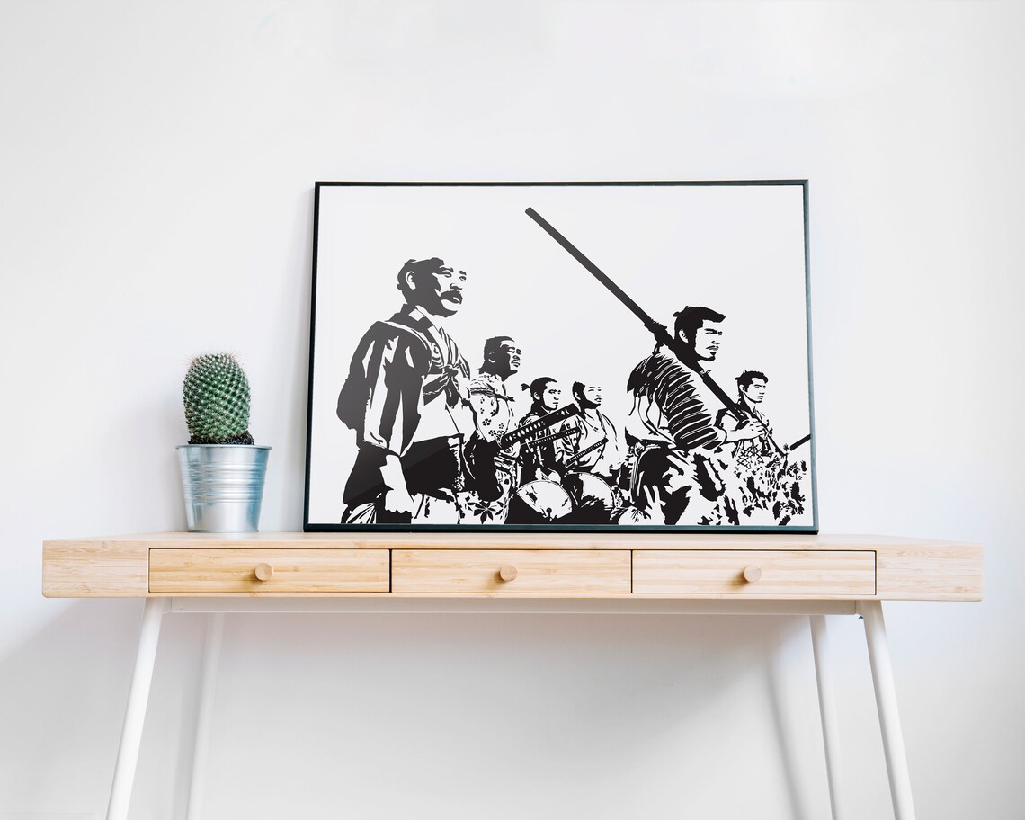 Seven Samurai Art Print Awesome Illustration of the Akira - Etsy