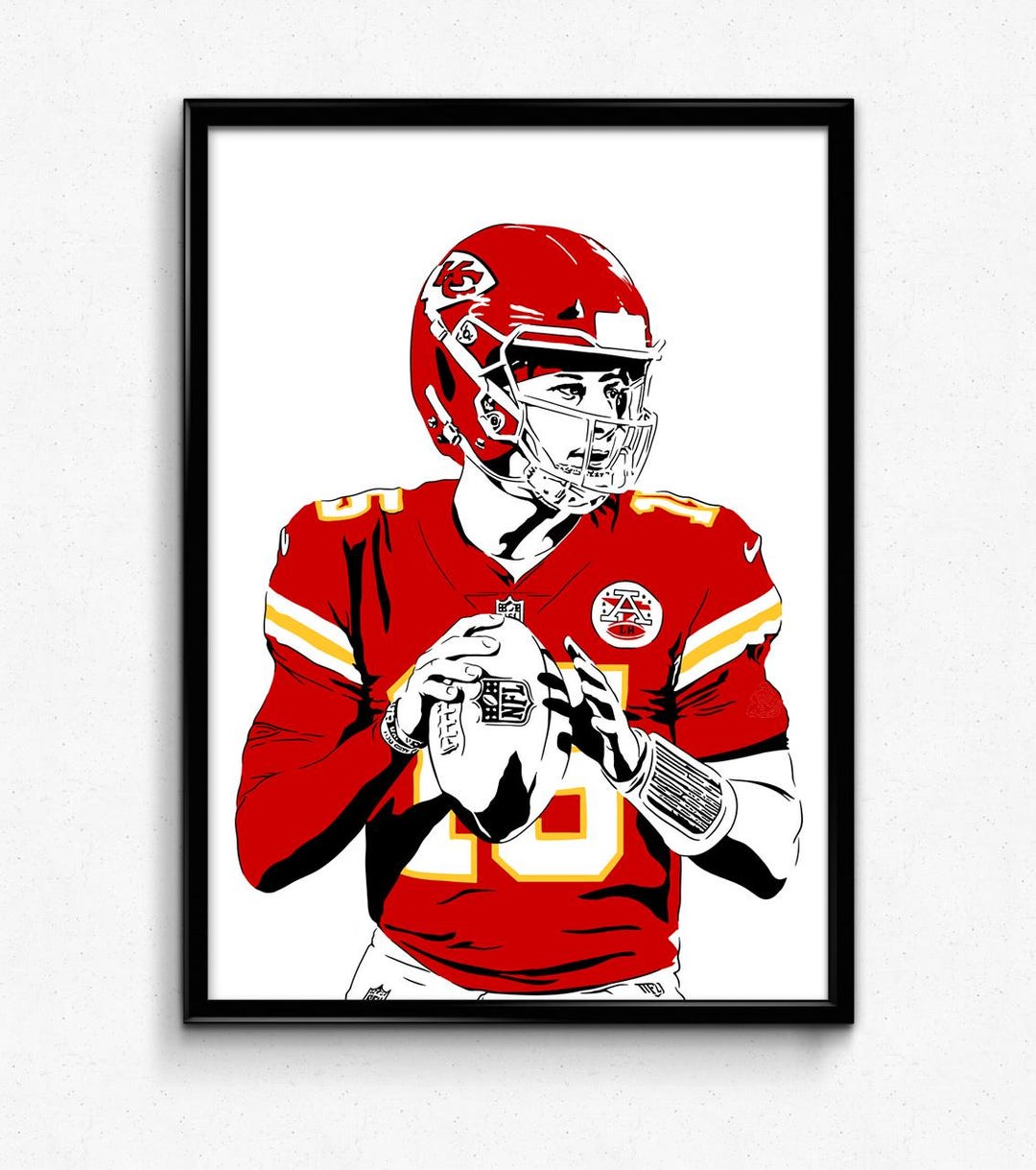 Patrick Mahomes Art Print - Original Illustration of the Kansas City ...