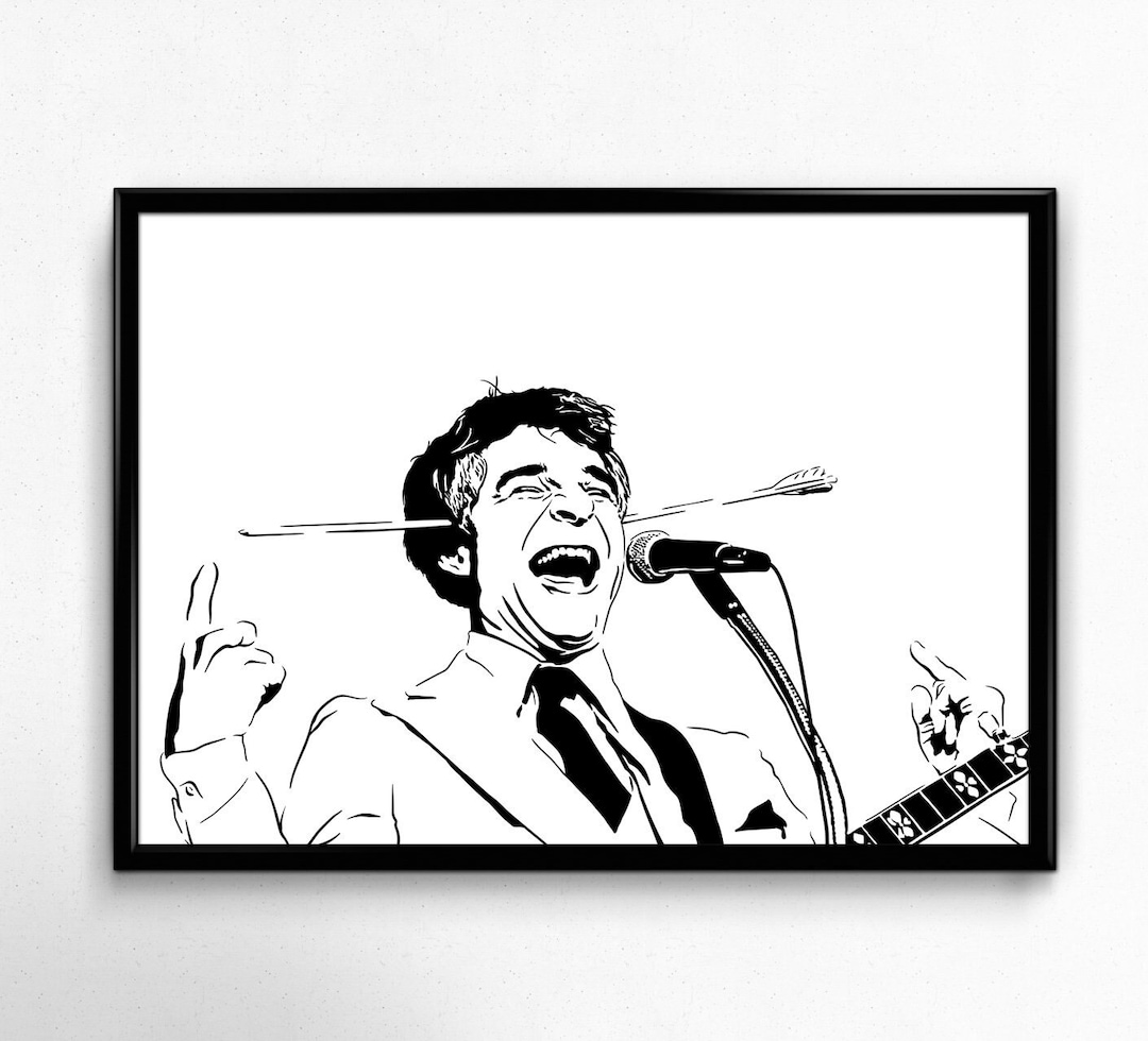 Steve Martin Art Print - Original Illustration of the Stand up Comedian ...