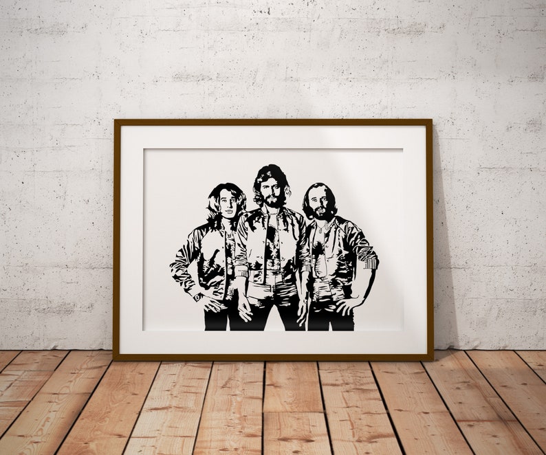 The Bee Gees Art Print Original Illustration of the Disco | Etsy