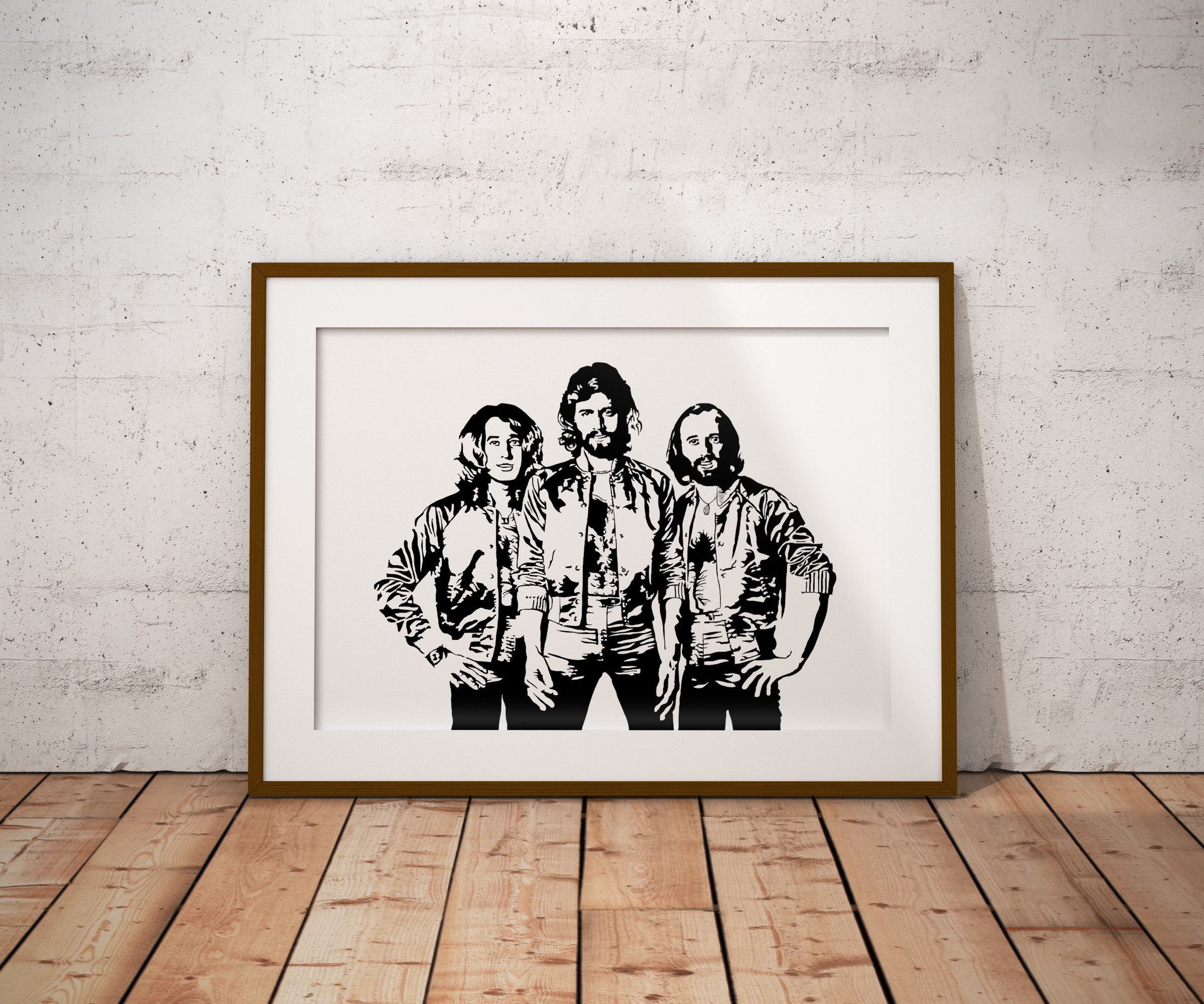 The Bee Gees Art Print Original Illustration of the Disco | Etsy