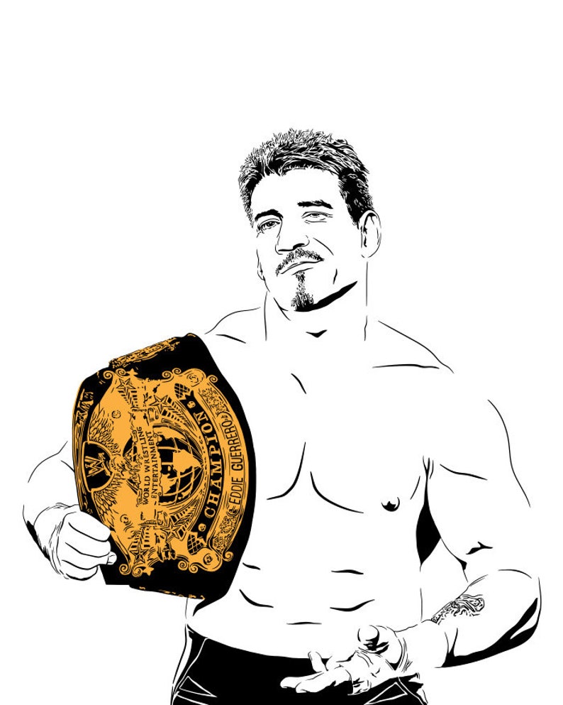 Eddie Guerrero Art Print Original Poster of the Legendary | Etsy