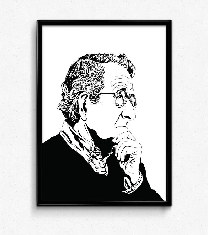 Noam Chomsky Print High-quality Art Print of the Liberal - Etsy