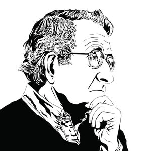 Noam Chomsky Print - High-quality Art Print of the Liberal Activist and ...
