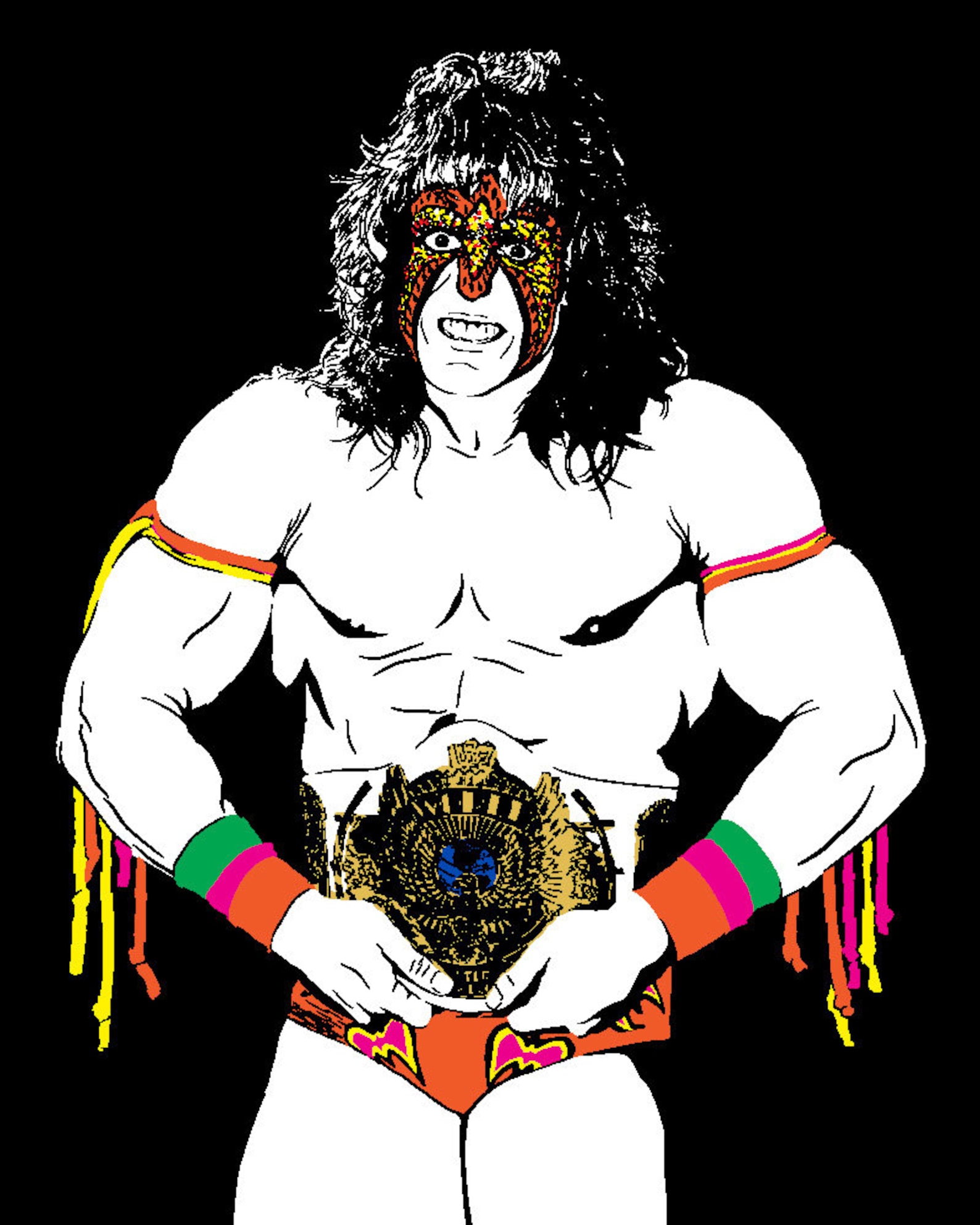 Ultimate Warrior Art Print Original Illustrationt of the | Etsy