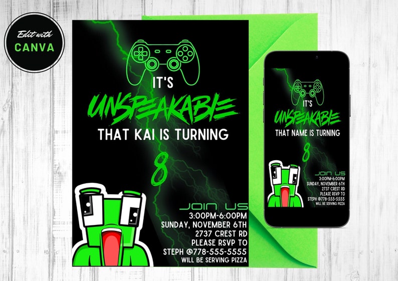 Unspeakable Birthday Invitation Unspeakable Birthday - Etsy