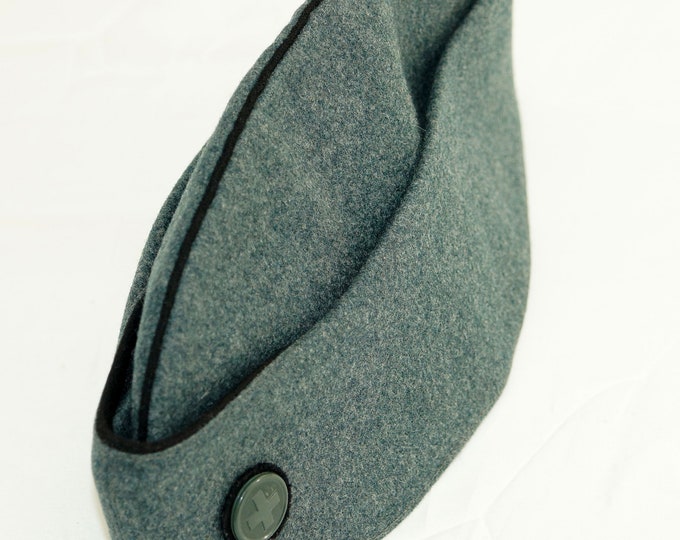 Vintage Swiss Army Garrison Hat Winter Wool Side Hat 1960s Marked Size ...