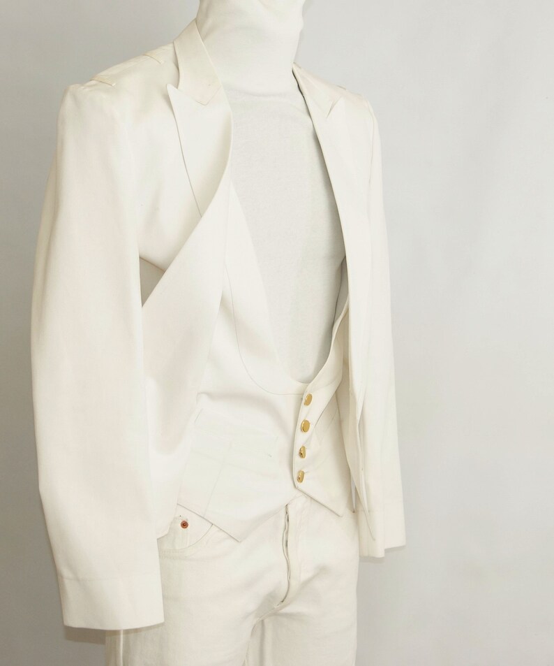 Vintage White Cotton Jacket for Waiters/serving Staff Uniform Jacket ...