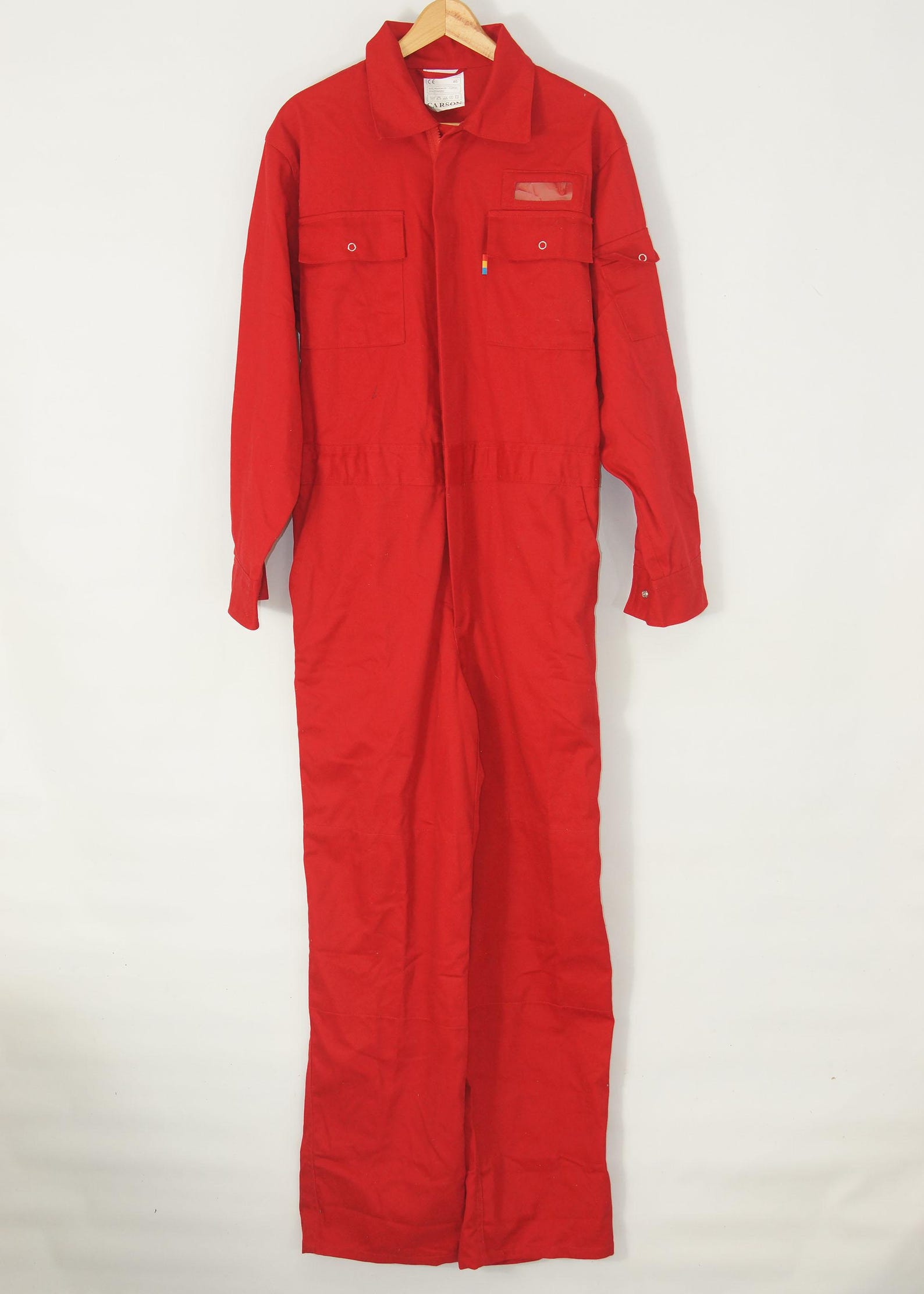 Vintage Cotton Workwear Overalls Long Sleeve Red Work Suit Marked Size ...