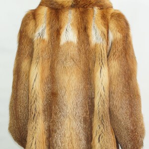 Vintage Red Fox Fur Coat Timeless Elegant Warm Jacket - Etsy