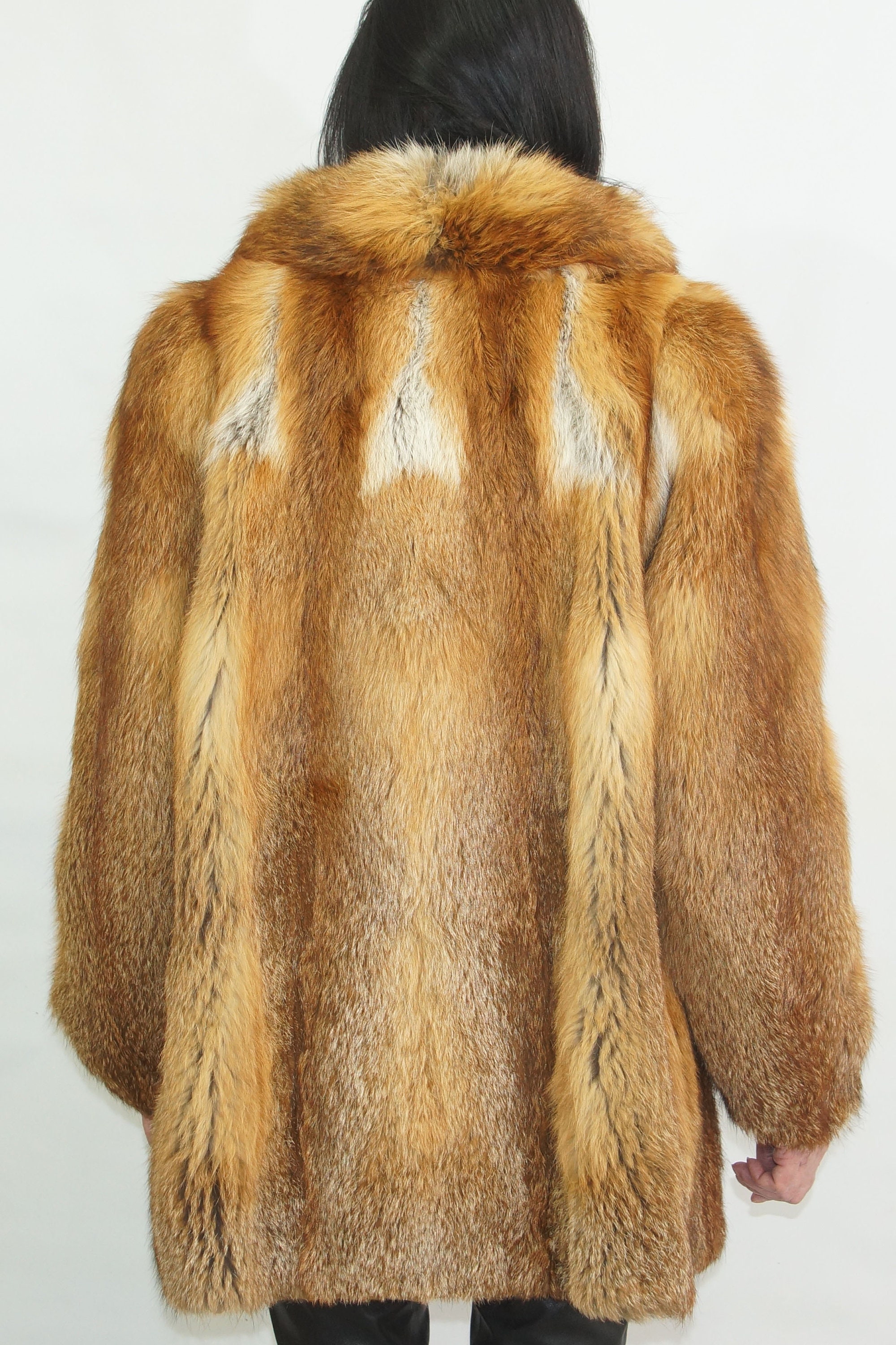 Vintage Red Fox Fur Coat Timeless Elegant Warm Jacket - Etsy
