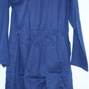 Vintage Poly Cotton Work Wear Overalls Long Sleeve Blue Jumpsuit Boiler ...