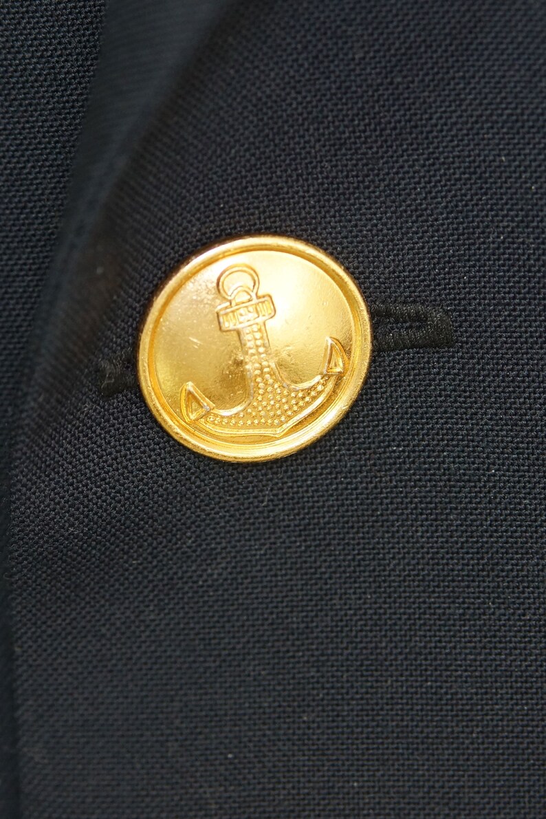 Naval Marine Officer Jacket Uniform Double Breasted Trench Vintage Dark ...