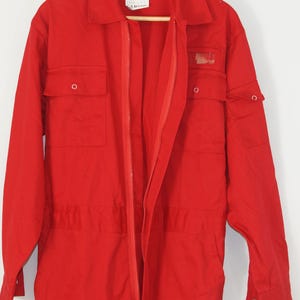 Vintage Cotton Workwear Overalls Long Sleeve Red Work Suit Marked Size ...