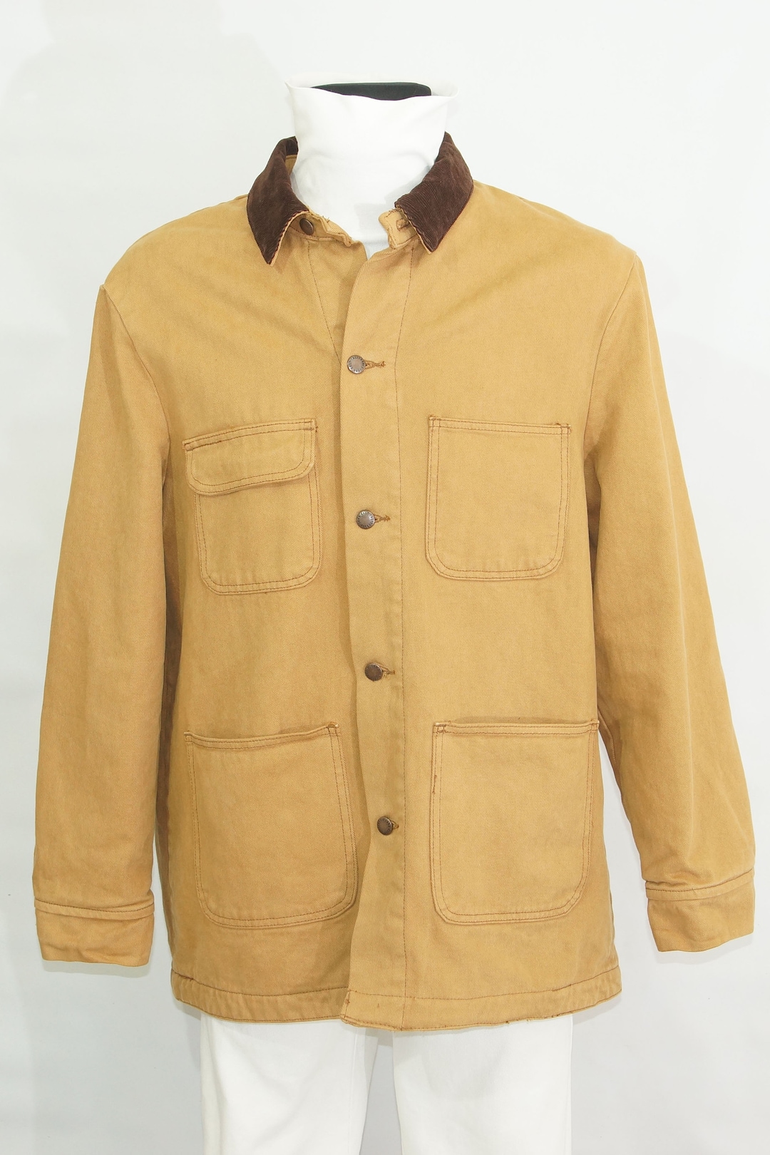 Vintage Mustard Jean JACKET, Chore Warm Fodera and Brown Corduroy ...