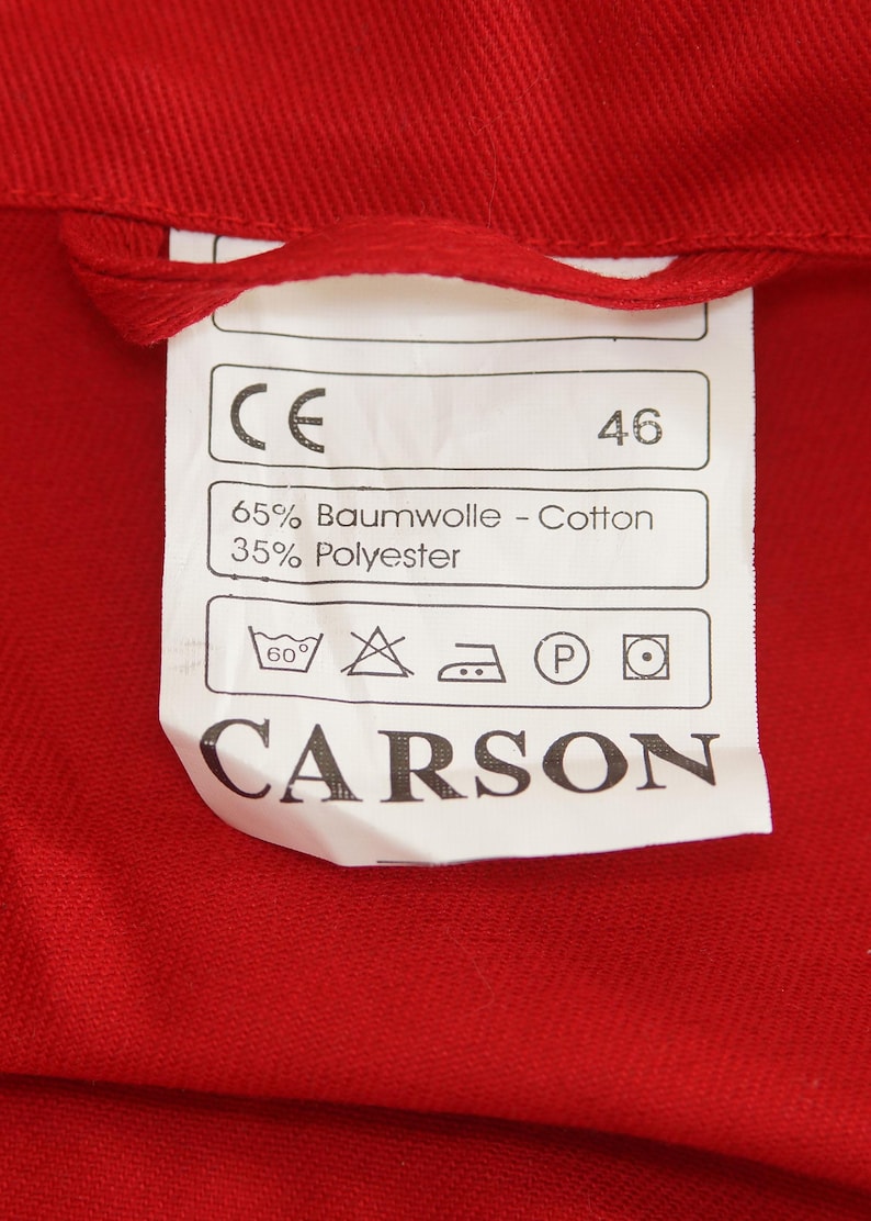 Vintage Cotton Workwear Overalls Long Sleeve Red Work Suit Marked Size ...