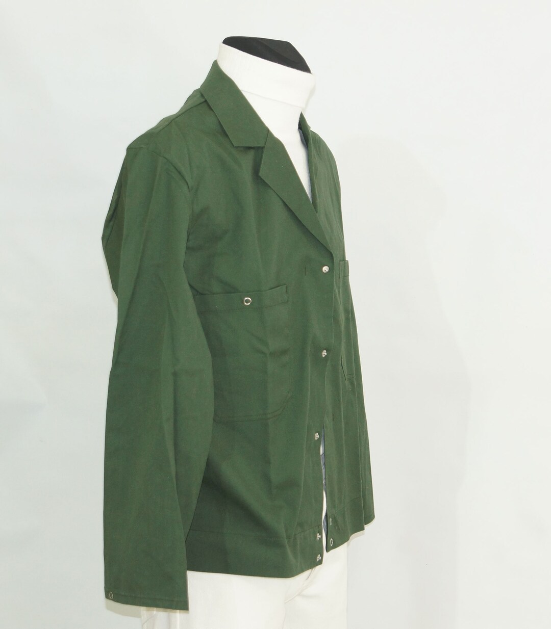 Dark Green Work Wear Coat Unisex CHORE Workers on Rivets Jacket Jacket ...