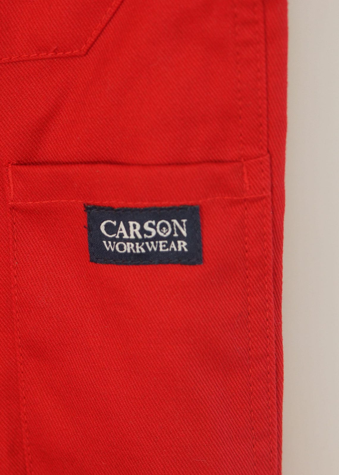 Vintage Cotton Workwear Overalls Long Sleeve Red Work Suit Marked Size ...