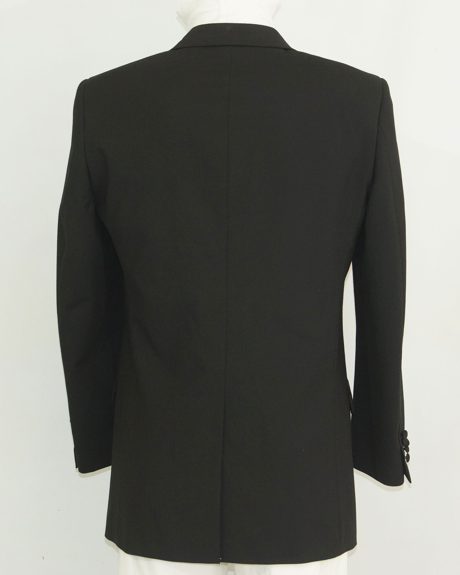 Men's Black Tuxedo Classic Porto Filo Wedding Party Jacket Wool Blend 3 Buttons Single Breasted ...