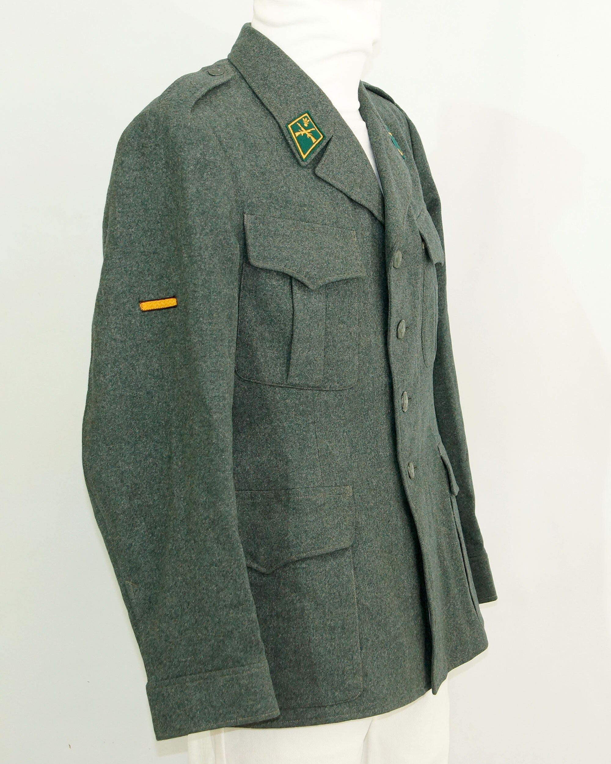 Uniform Thick Wool Trench Vintage Dark Gray Army Military Jacket - Etsy