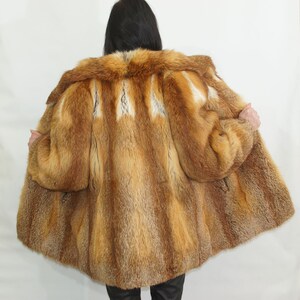 Vintage Red Fox Fur Coat Timeless Elegant Warm Jacket - Etsy