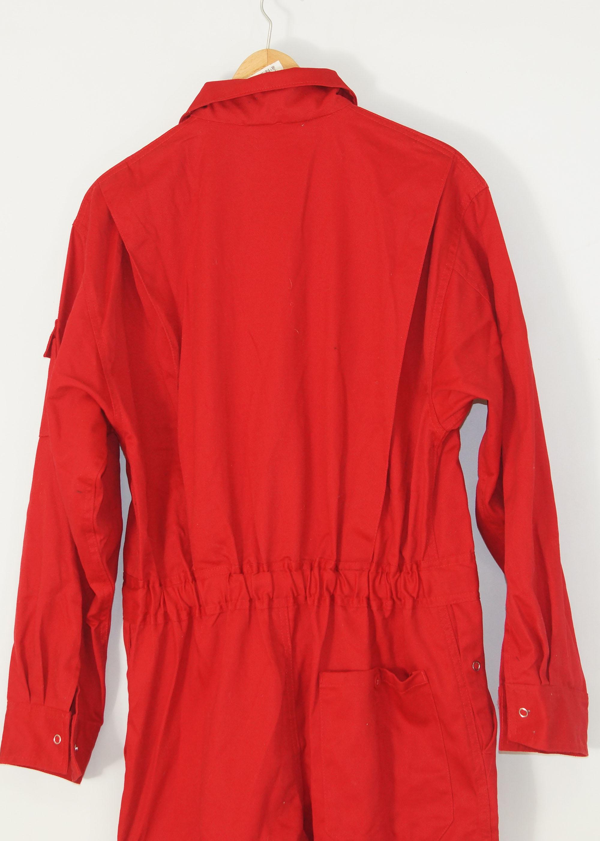 Vintage Cotton Workwear Overalls Long Sleeve Red Work Suit Marked Size ...