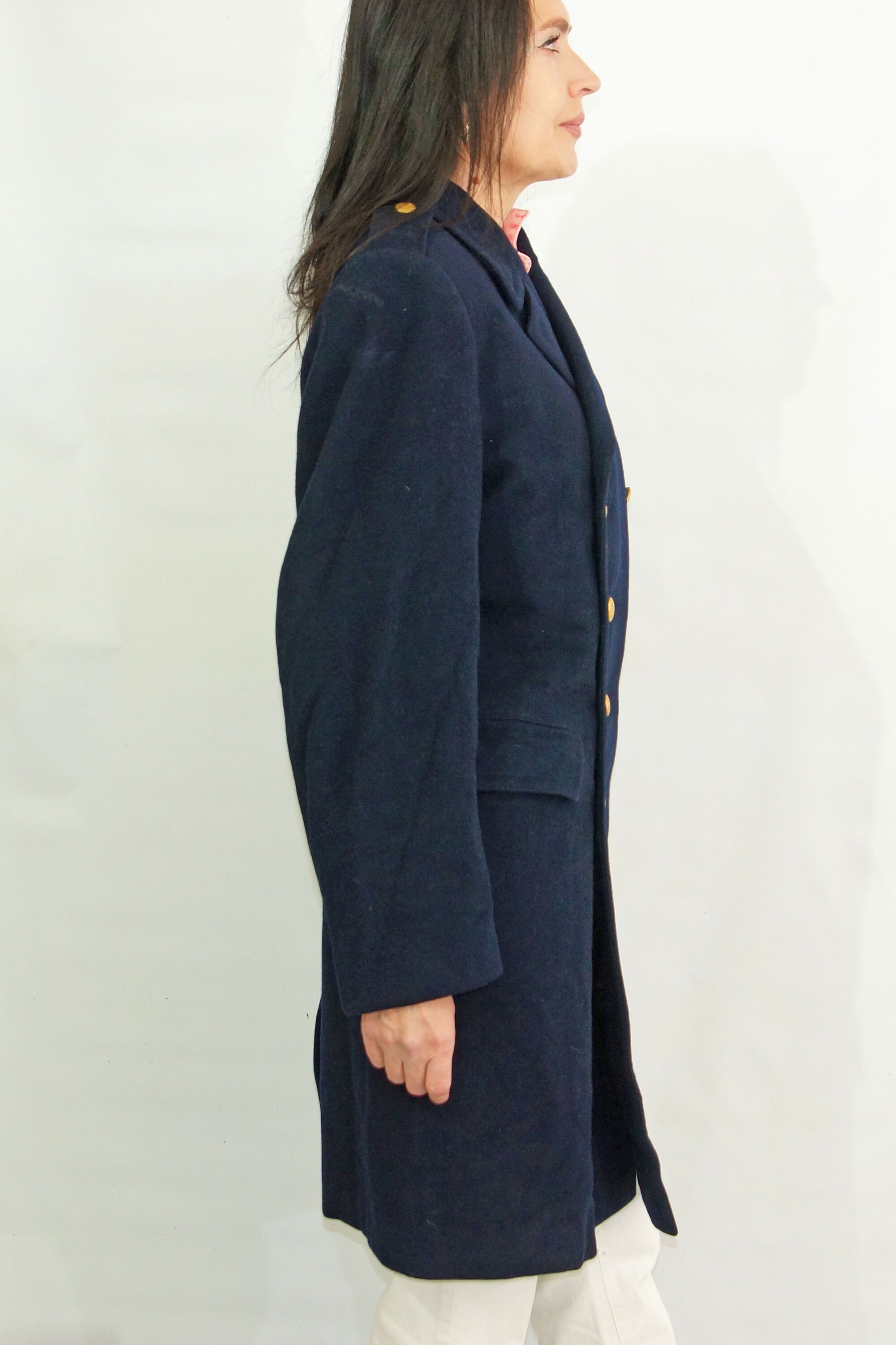 Vintage Wool Naval Overcoat: Double Breasted Marine Greatcoat - Etsy