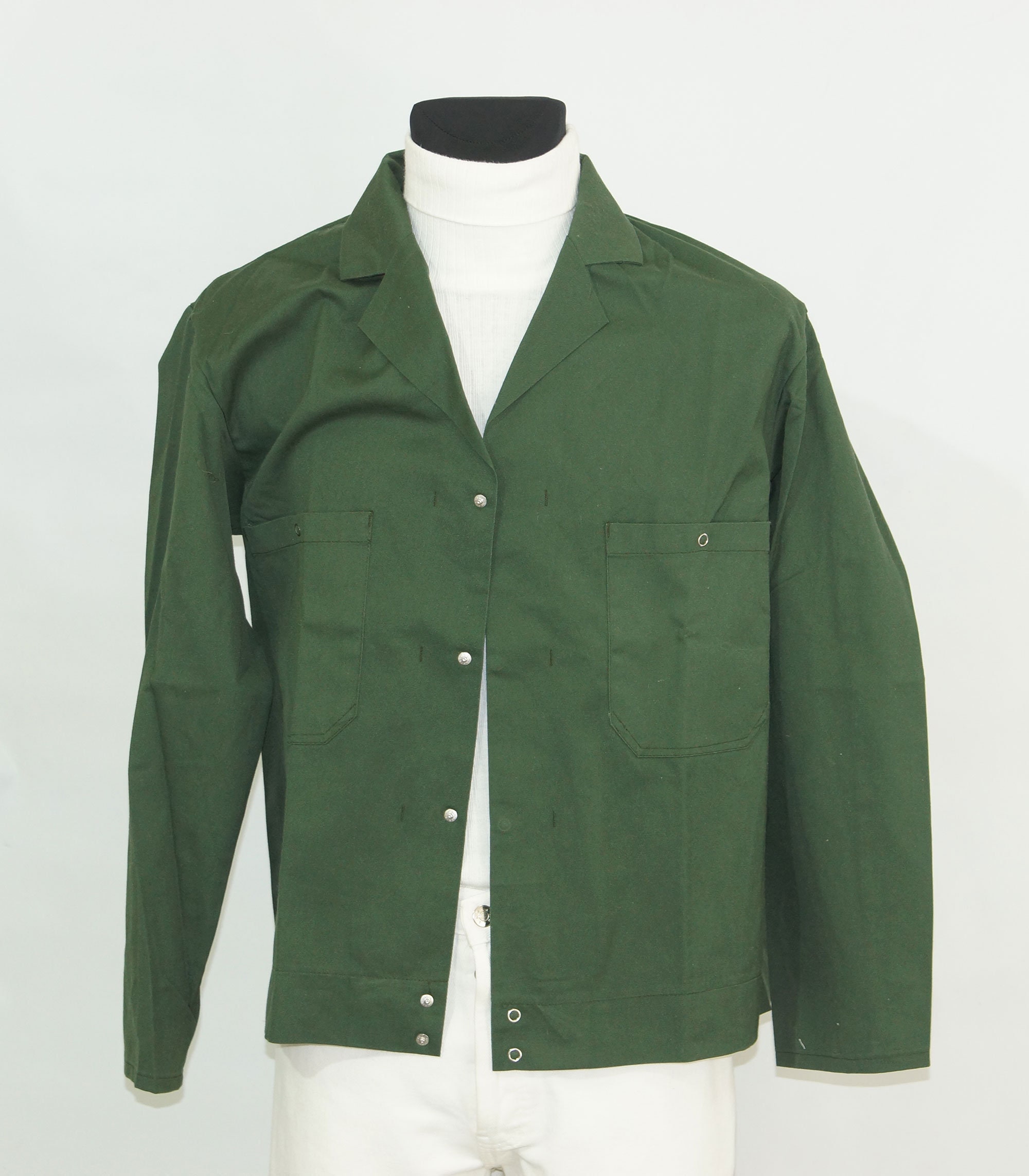 Dark Green Work Wear Coat Unisex CHORE Workers on Rivets Jacket Jacket ...