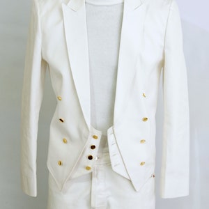 Vintage White Cotton Jacket for Waiters/serving Staff Uniform Jacket ...