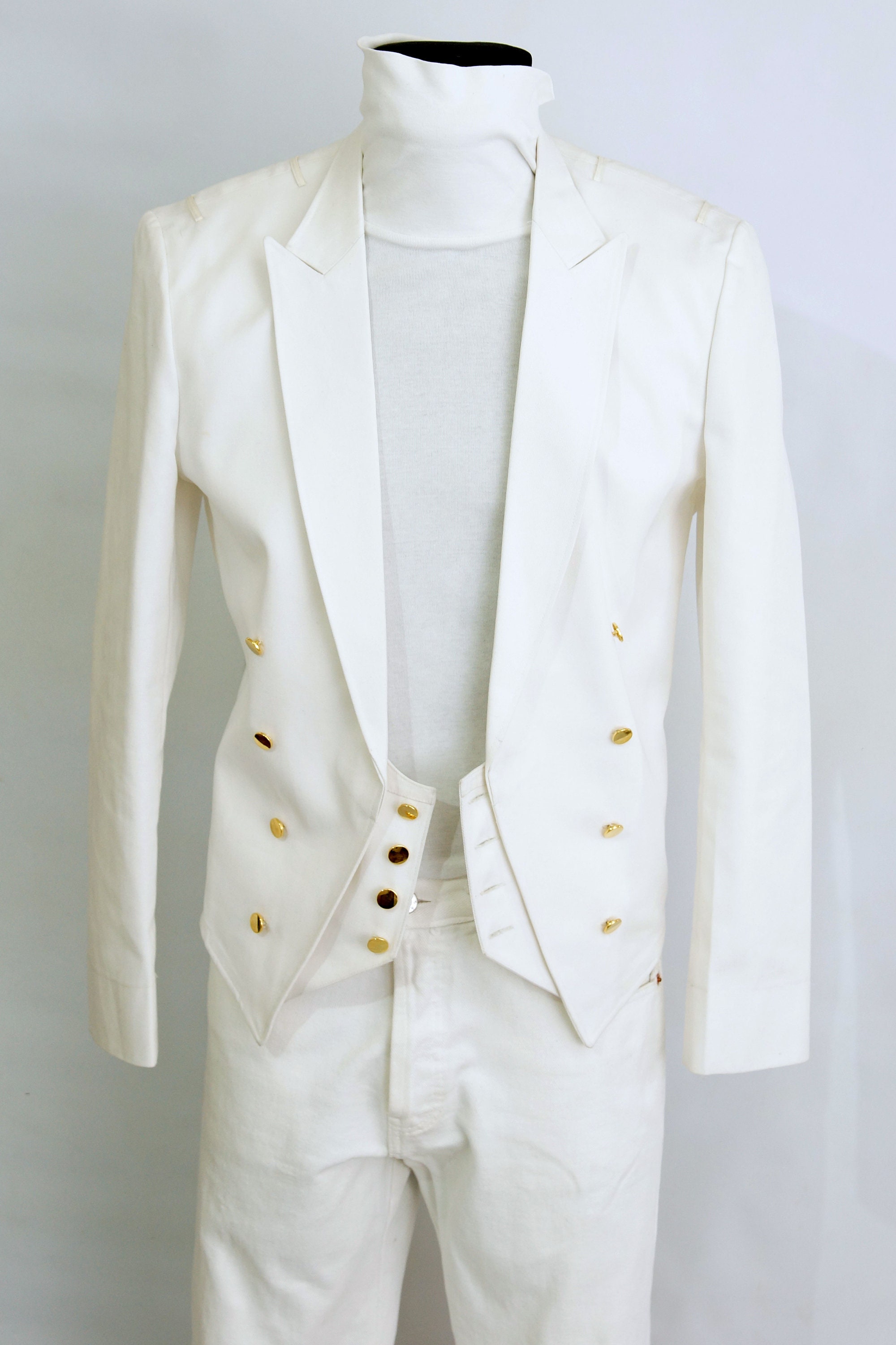 Vintage White Cotton Jacket for Waiters/serving Staff Uniform Jacket ...