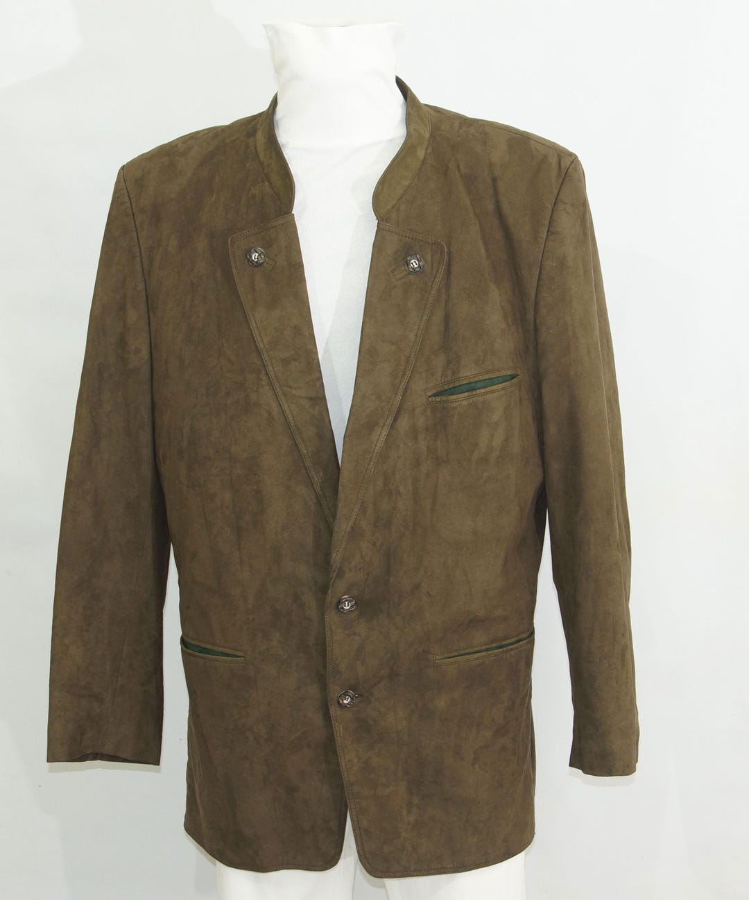 Tyrolean Brown Austrian Jacket Men's Blazer Tyrolean Oktoberfest Chest ...