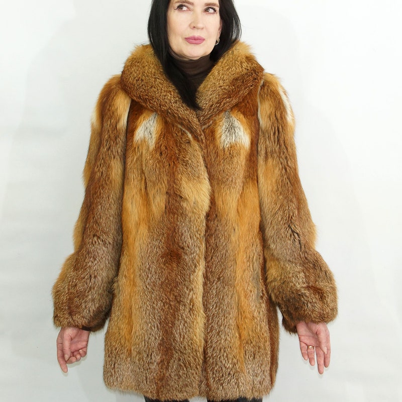 Red Fox Fur Coat - Etsy