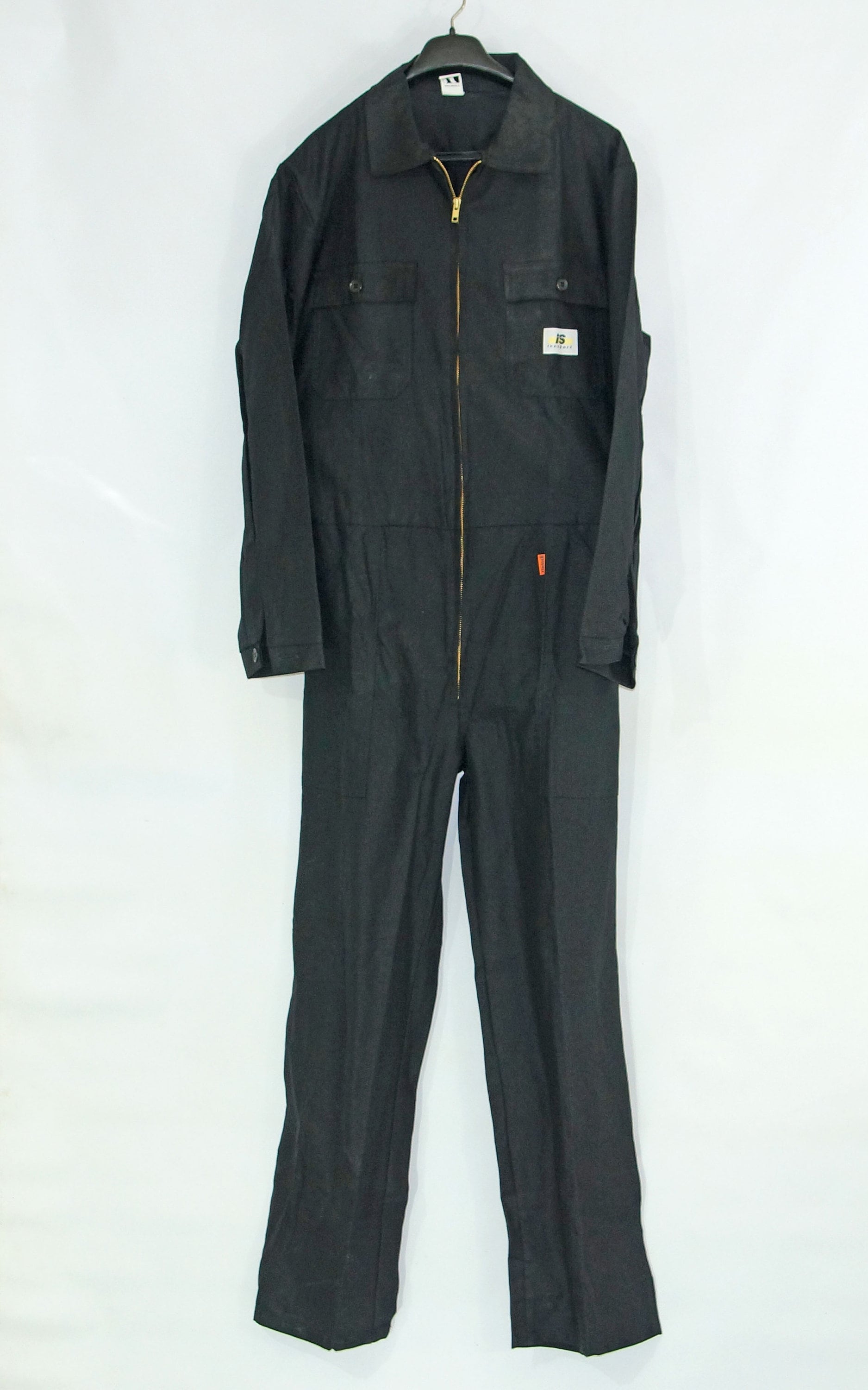 Cotton Work Wear Overalls Long Sleeve Black Jumpsuit Boiler Suit Marked ...