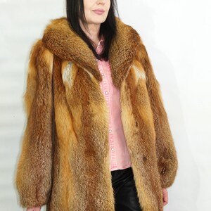 Vintage Red Fox Fur Coat Timeless Elegant Warm Jacket - Etsy