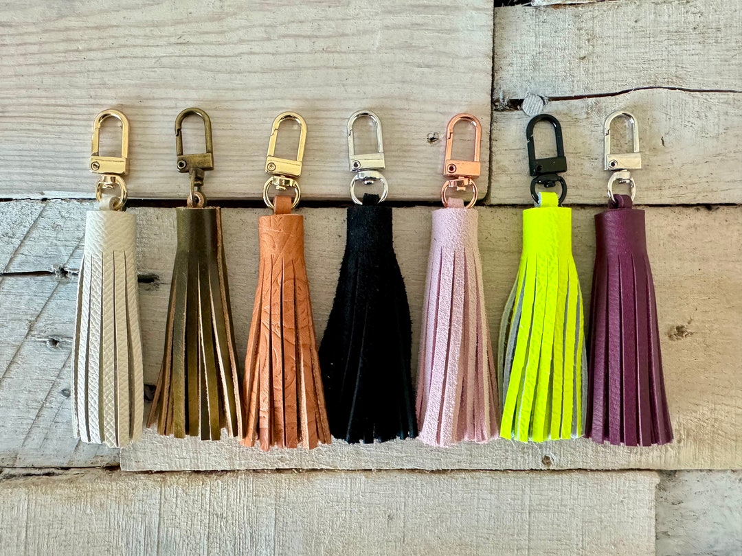 3" Mini Leather Tassel - Replacement Zipper Pull, Handbag Accent ...
