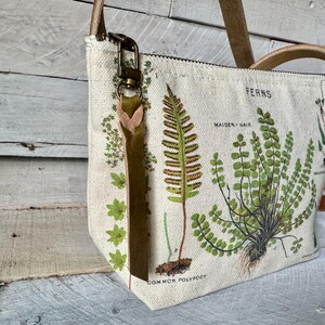 Upcycled FERNS Crossbody Bag With Sunflower Leather Strap - Etsy