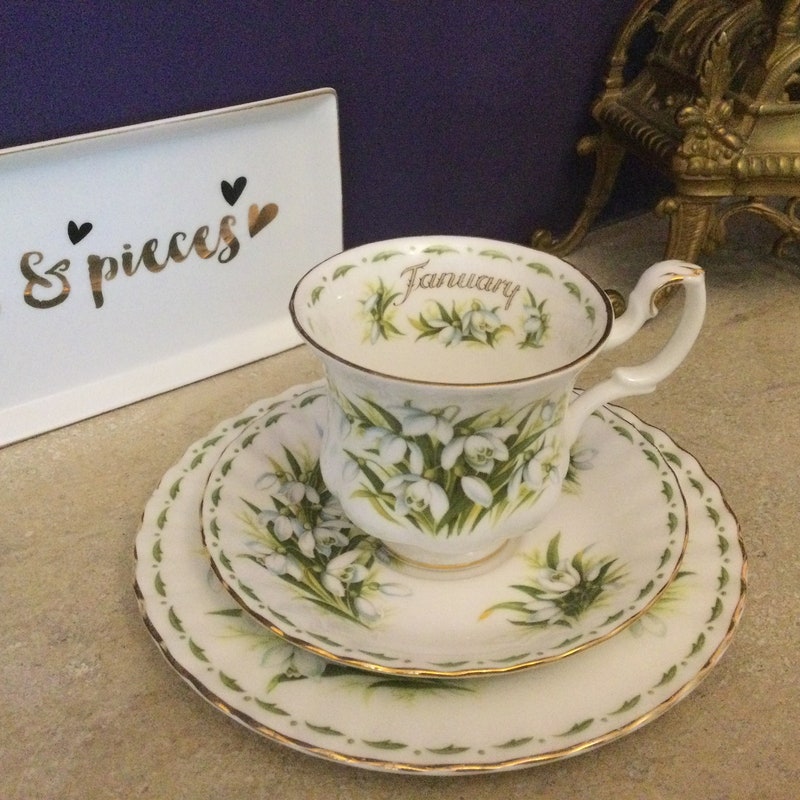 January Tea Cup - Etsy