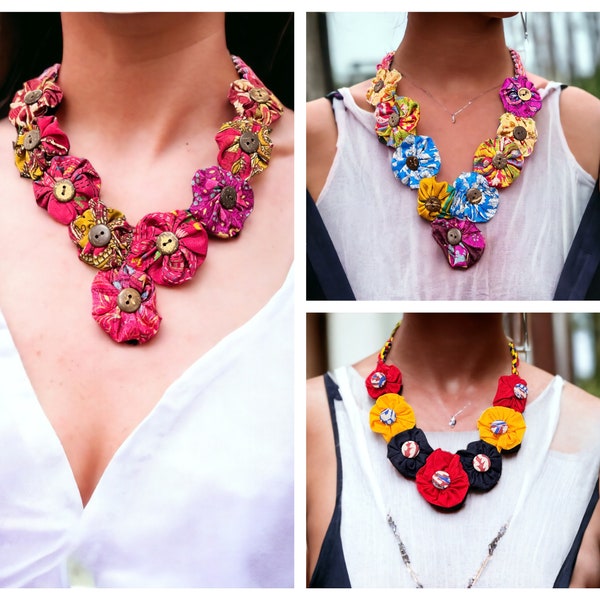 Fabric Necklace - Etsy