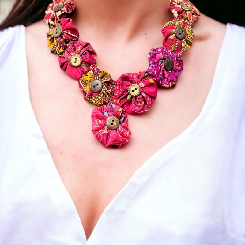 Fabric Necklace - Etsy