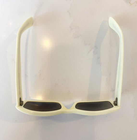 Rare Vintage 1960s Ray Ban Skiff Sunglasses Ivory Fra… - Gem