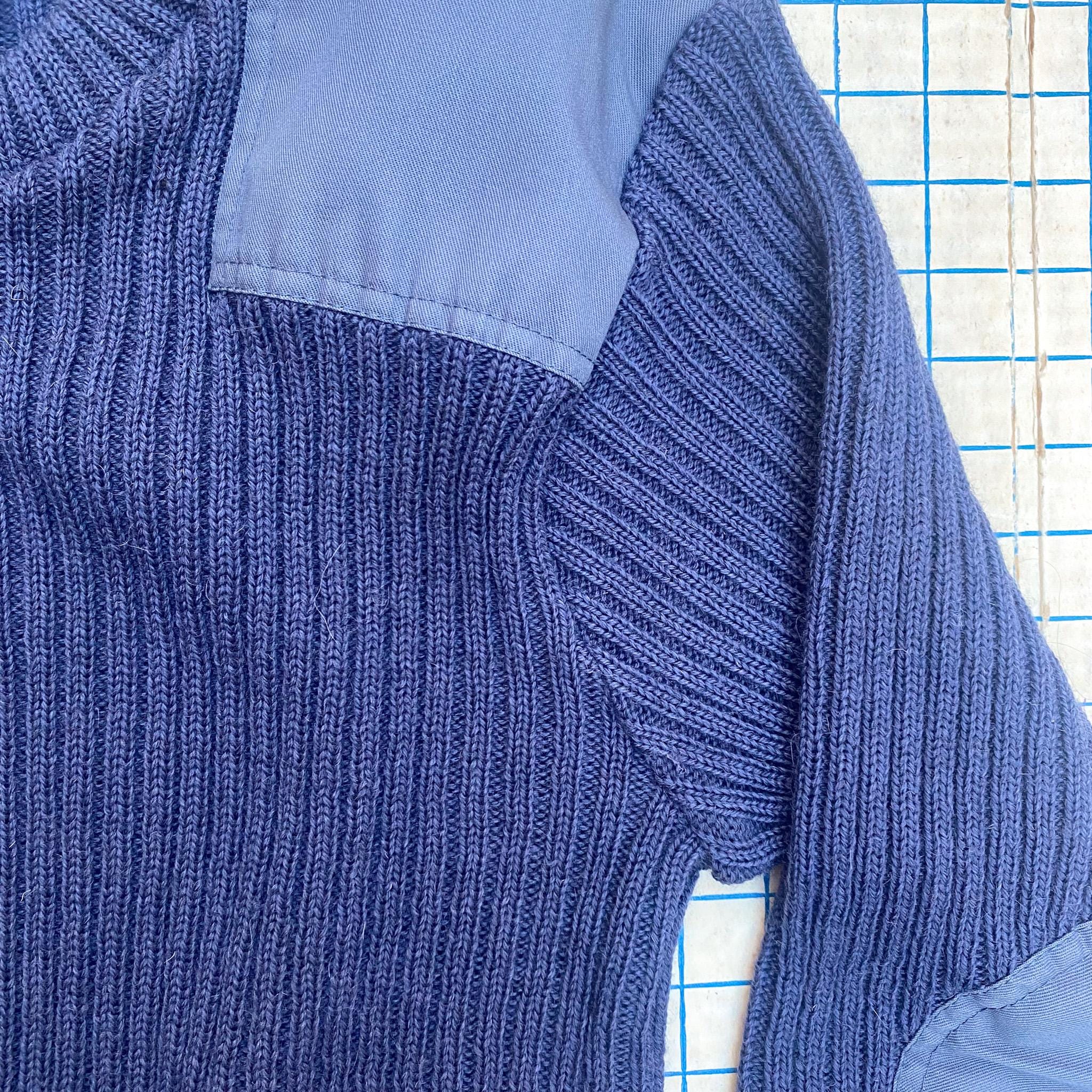 Vintage 1980s LL Bean Commando Wool Army Sweater Dusty Blue Military ...