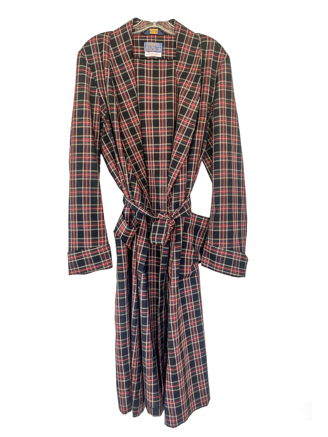 Vintage 1960s Pendleton Wool Robe Tartan Plaid Black Stewart Sir ...