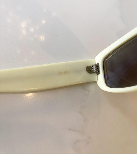 Rare Vintage 1960s Ray Ban Skiff Sunglasses Ivory Fra… - Gem