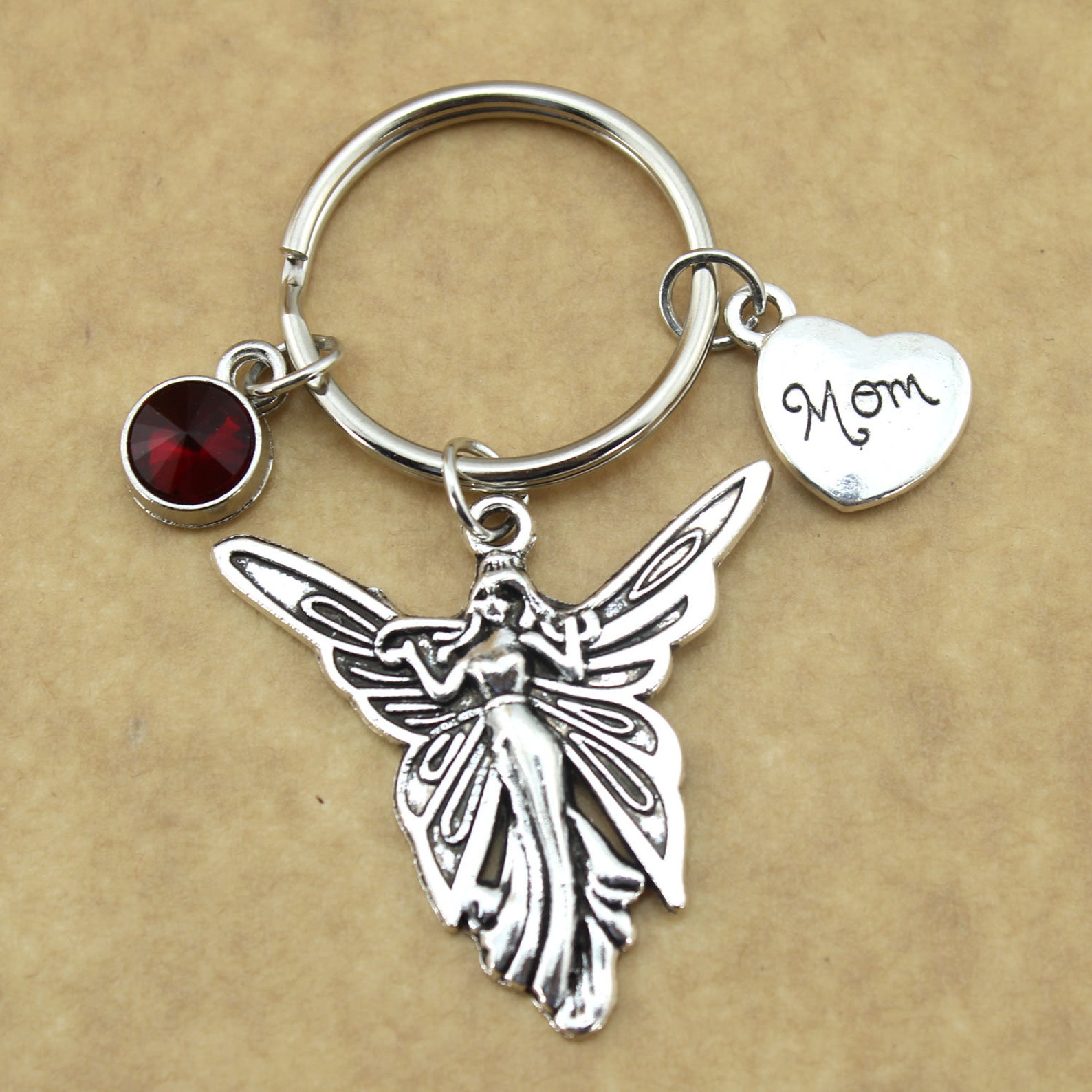 Guardian Angel Keychain Personalized Letter Crystal - Etsy