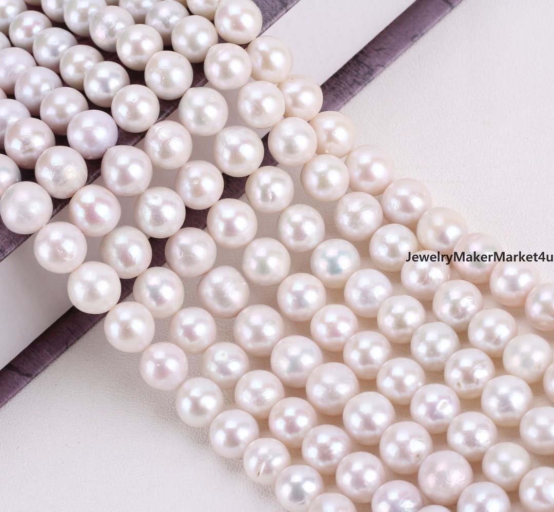11-13MM High Quality White Round Natural Edison Freshwater Pearls ...